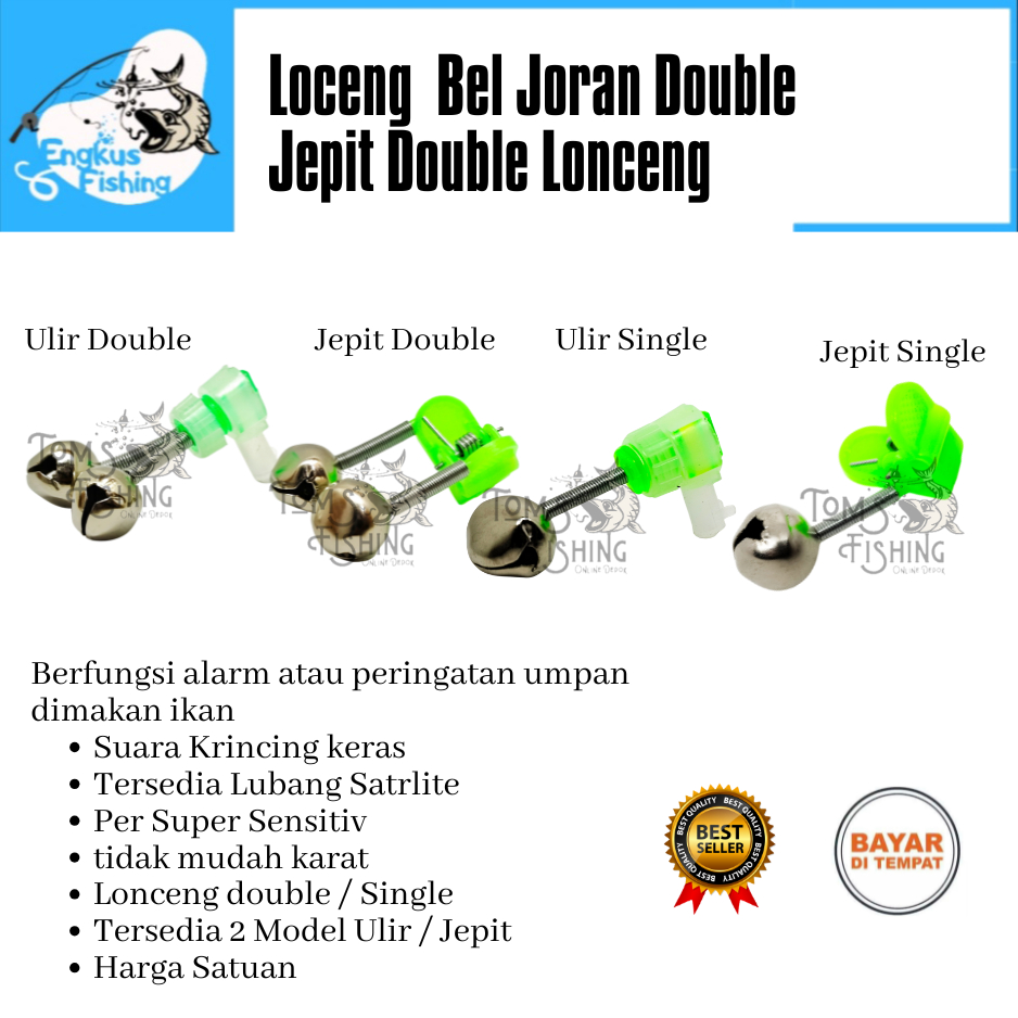 Jual Lonceng Bel Alarm Joran Pancing Double Single (Ulir / Jepit) Murah ...