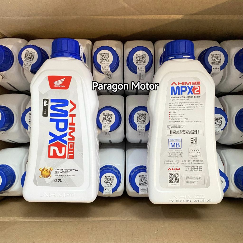 Jual 1 DUS = 24 Botol Oli AHM MPX2 10W-30 0.8L | Shopee Indonesia