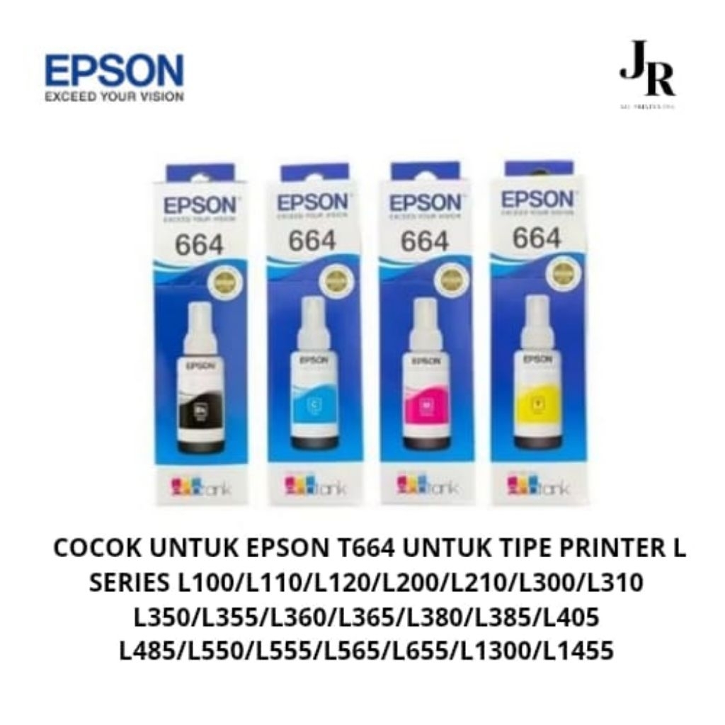 Jual 1 SET TINTA PRINTER 664 SERIES TIPE L100 L120 L200 L210 L300 ...