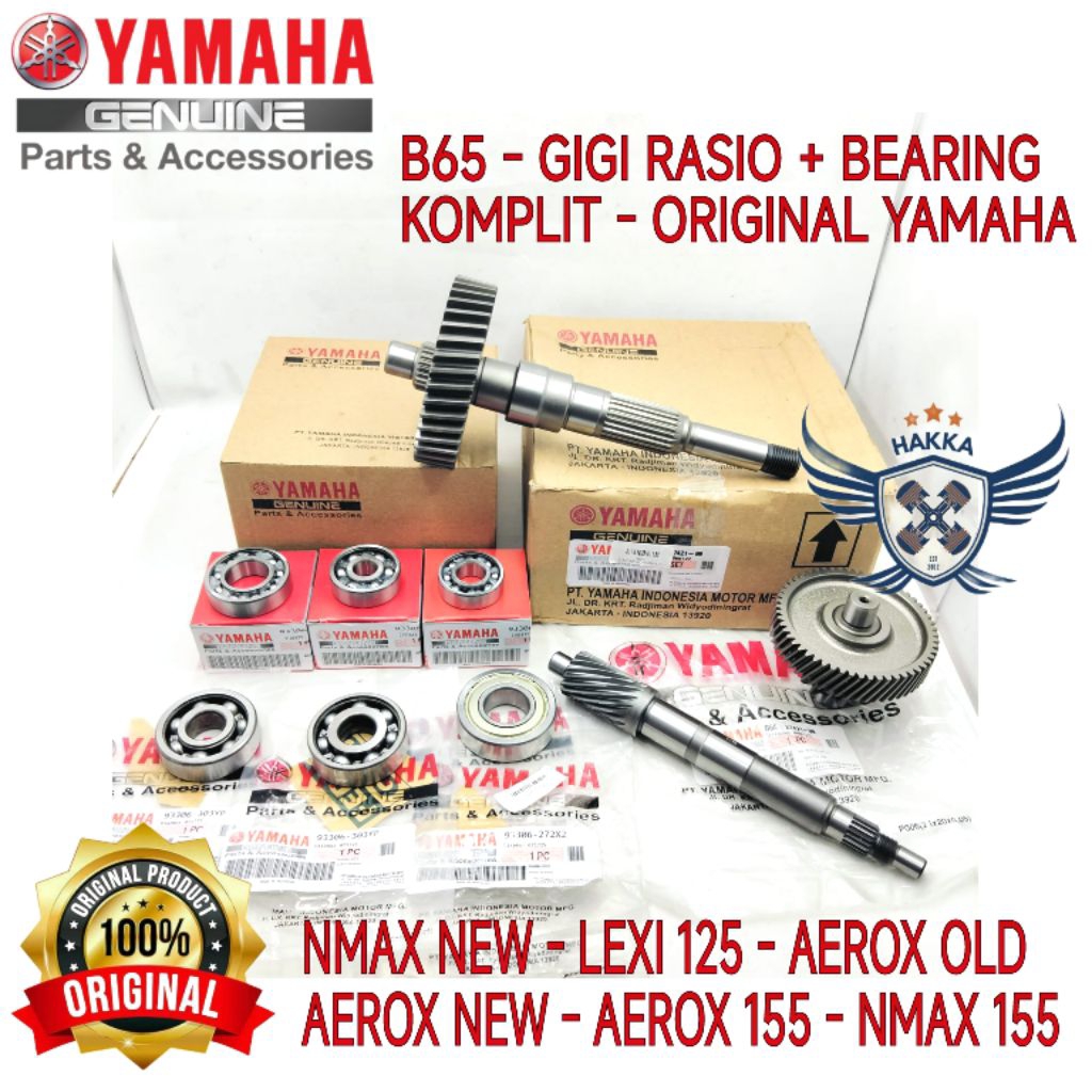 Jual B65 ORIGINAL GIGI RASIO + BEARING KOMPLIT YAMAHA NMAX 155 OLD ...