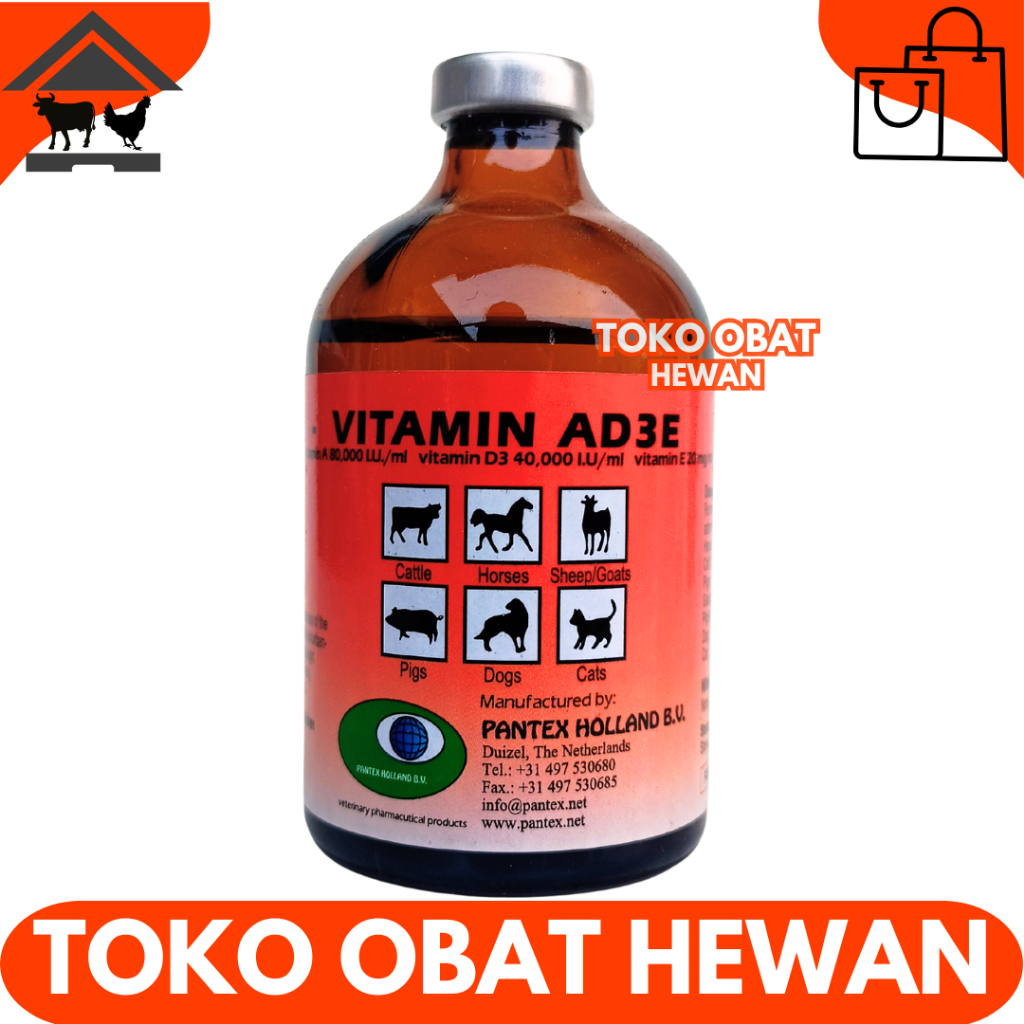 Jual PANTEX VITAMIN AD3E 100ML - Vitamin ADE Hewan Ternak Sapi Kambing ...