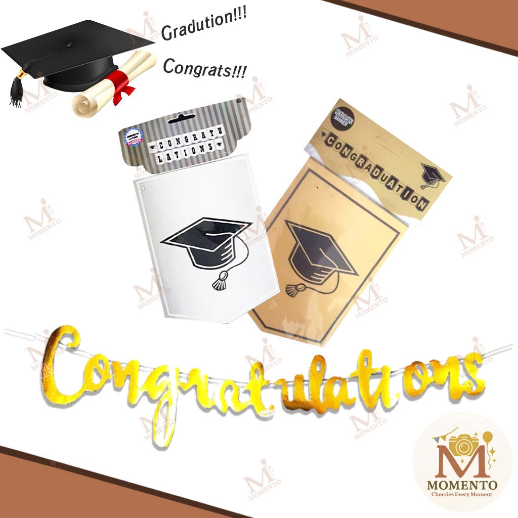 Jual Momento - Banner Graduation / Congratulations / Congraduation ...
