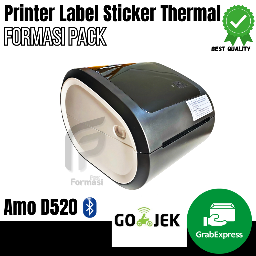 Jual Printer LABEL THERMAL AIMO D520 BLUETOOTH & USB DENGAN DUKUNGAN ...
