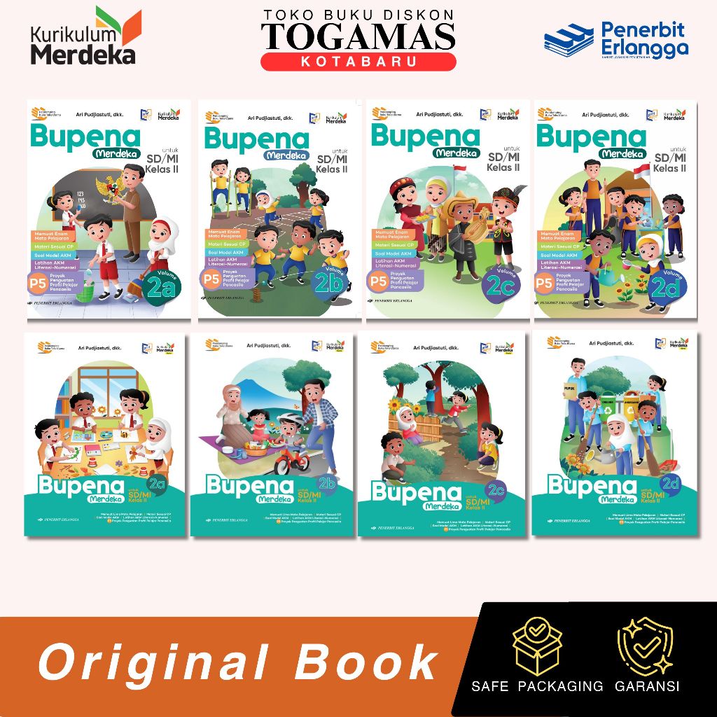 Jual Erlangga - Bupena Merdeka Sd Kelas 2a 2b 2c 2d + Revisi Kurikulum Merdeka - Ari Pudjiastuti ...