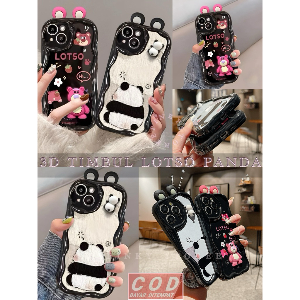 Jual CASING WAVE 3D LOTSO PANDA FOR SAMSUNG A07 A17 A16 5G A72 A06 A55 ...
