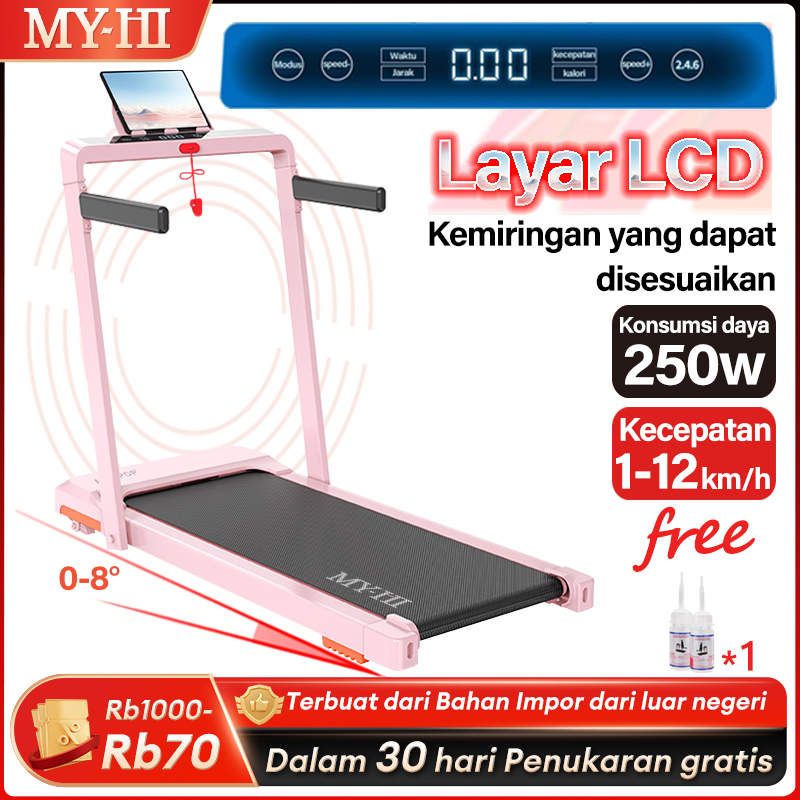 Jual MY-HI Treadmill electric low watt JC590 Treadmill Portable incline ...