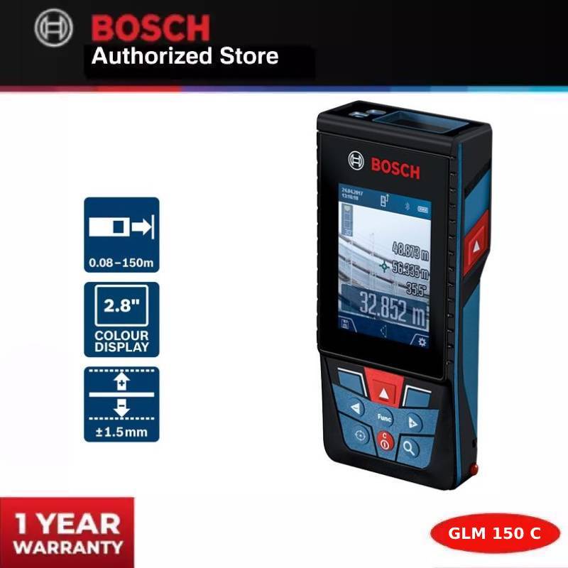 Jual Bosch Laser Distance Meter / Pengukur Jarak Laser 150Meter GLM 150 ...