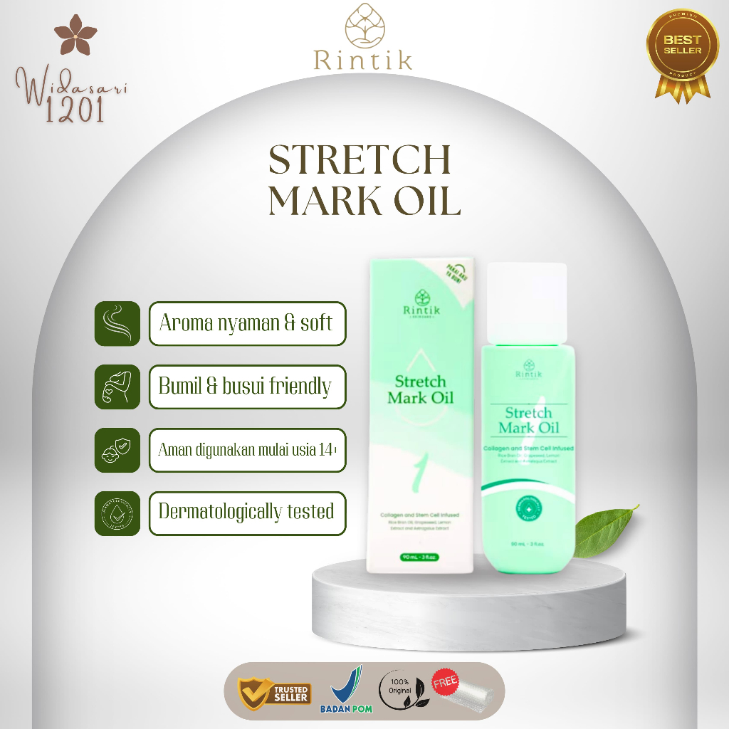 Jual [New Packaging] Rintik Skincare Stretch Mark Selulit Oil & No Bump ...