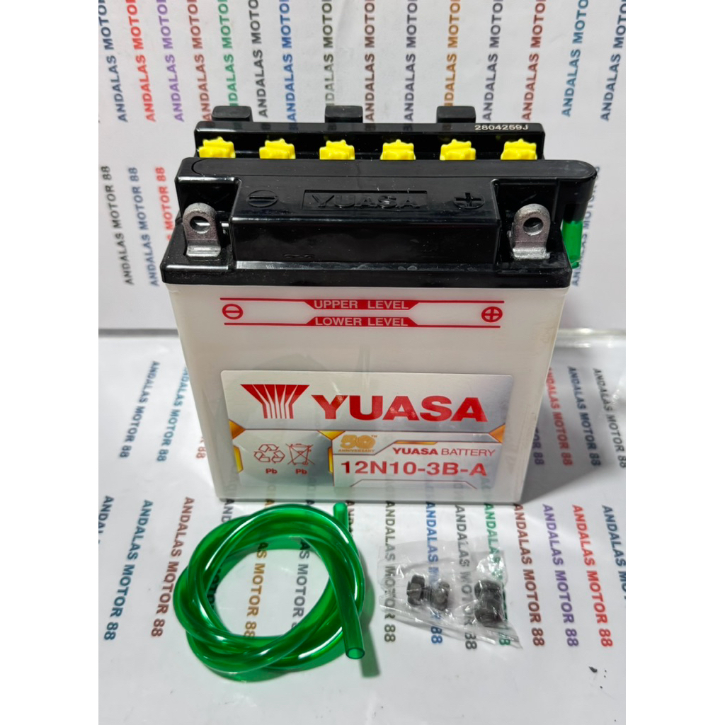 Jual AKI BATERAI BASAH YUASA EXCEL VESPA 12N10-3B-A ( KAKI 5 ) | Shopee Indonesia