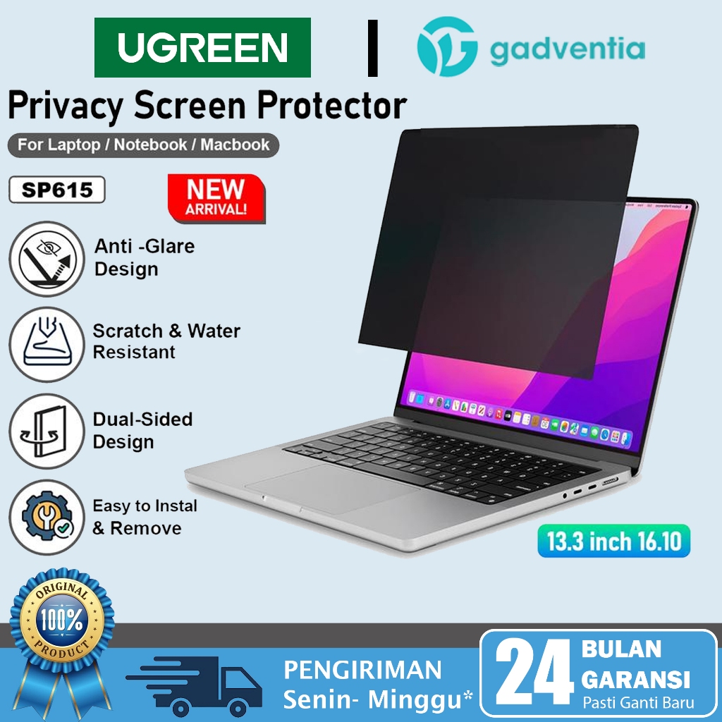 Jual UGREEN Screen Protector Anti Spy Gores Detachable For Laptop ...