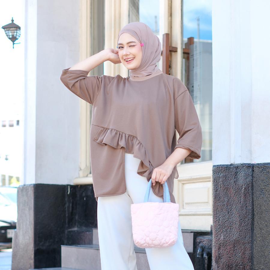Jual Mybamus Tasya Oversize Atasan Asymetris (Hanya Atasan) | Shopee ...