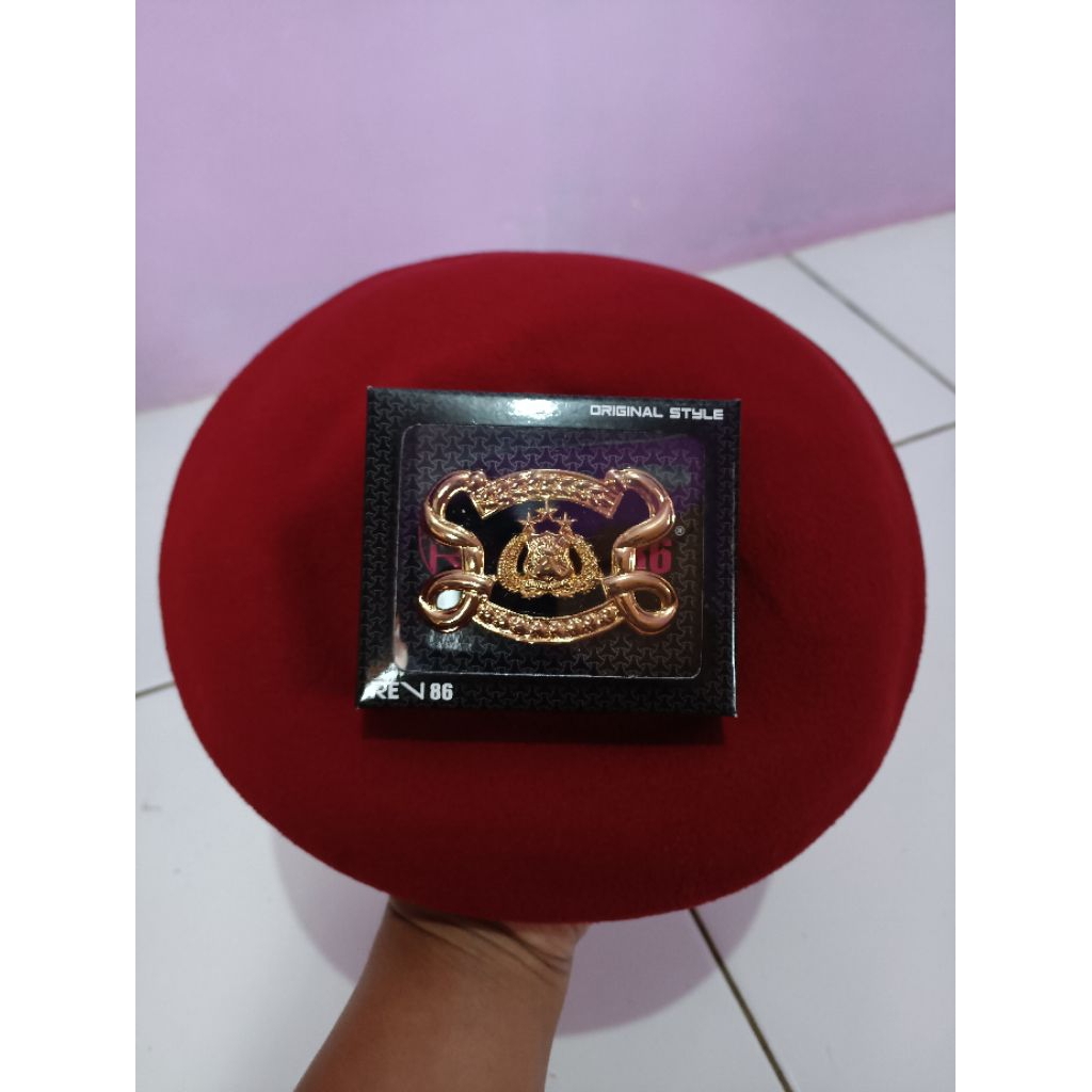 Jual Baret Reskrim/reserse Baret + emblem merek Special Superwall ...