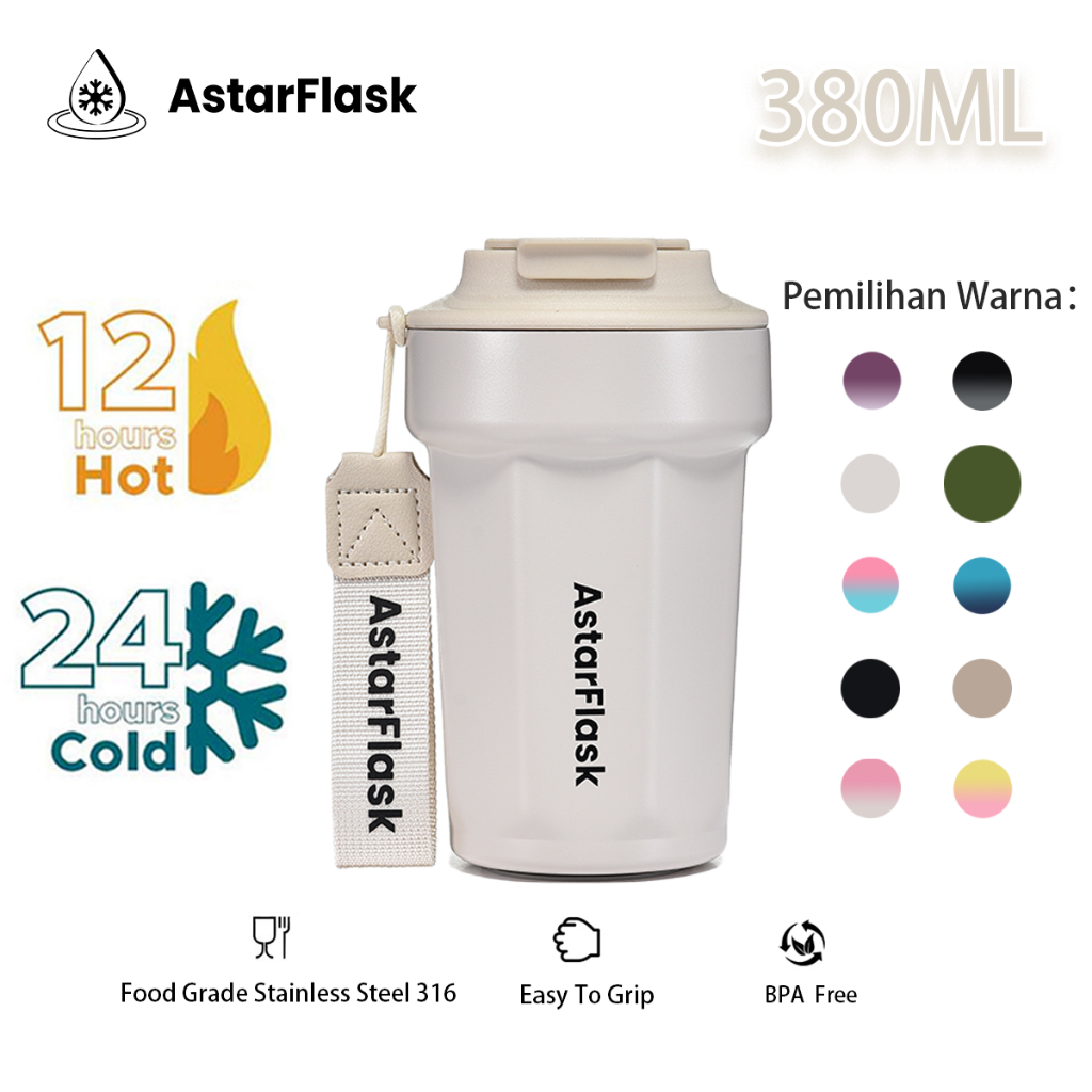 Jual AstarFlask Tumbler Botol Mug Kopi Teh Stainless Steel 380ML ...