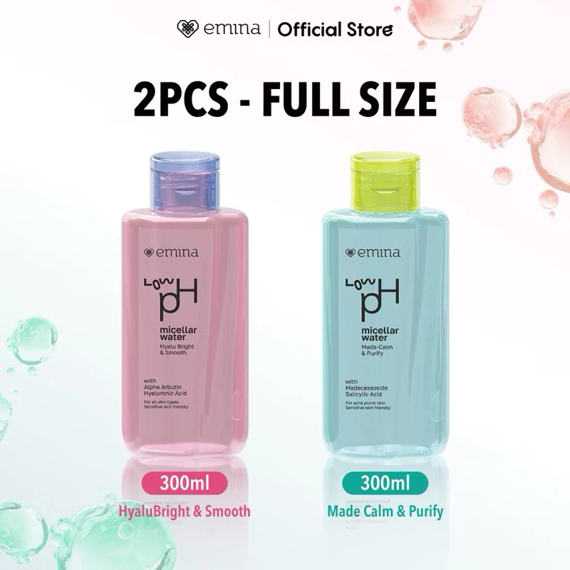 Jual Emina Low pH Micellar Water 300 Ml - Pembersih Wajah Make Up ...