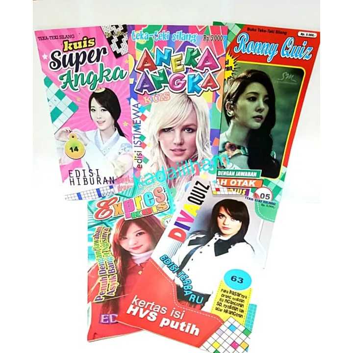 Jual Bundle 5 Buku TTS Seru – Campuran Soal Quiz dan TTS Angka | Shopee ...