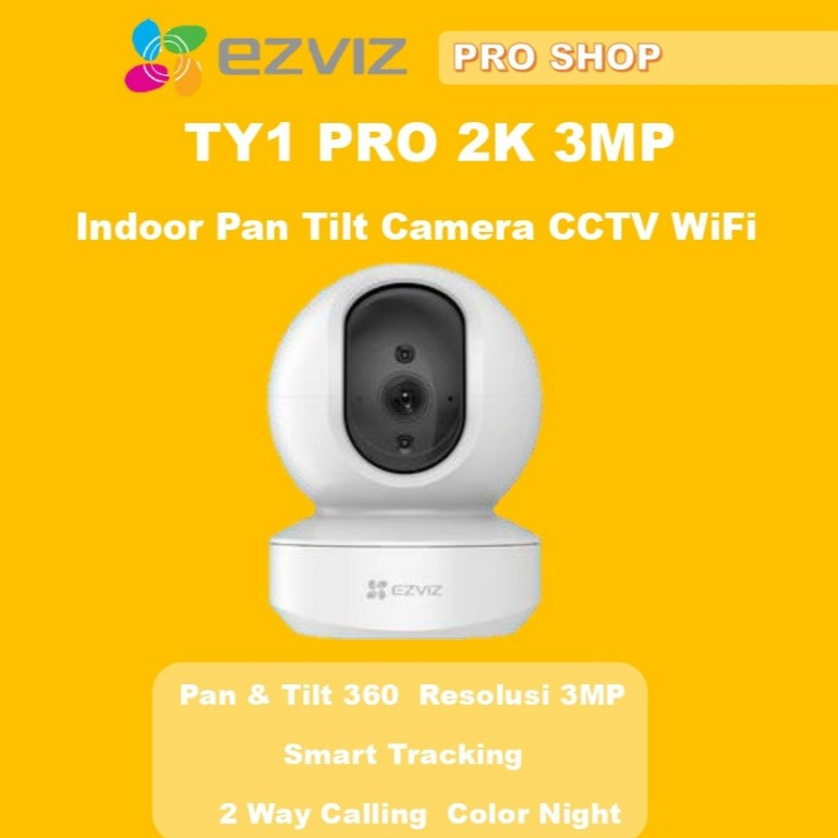 Jual Ezviz TY1 Pro 2K 3MP Mini DC UPS Pan & Tilt Camera CCTV Wifi ...
