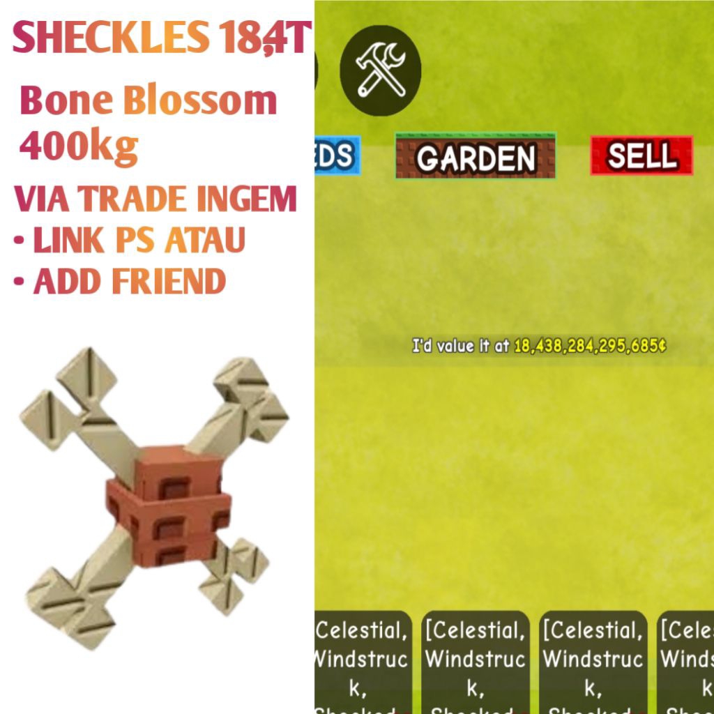 Jual Sheckles 18,4T Grow A Garden Roblox | Shopee Indonesia