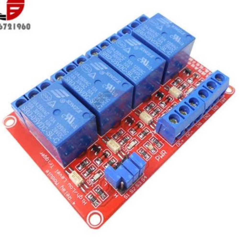 Jual Relay 4 Channel 5V PLC dll high low 250VAC 30VDC 10A module active ...