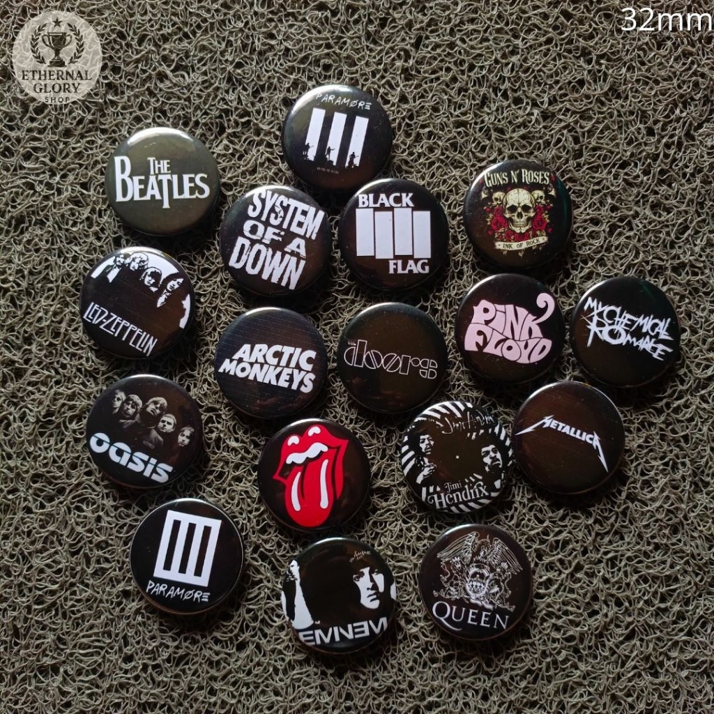 Jual Pin Band PinBros Pin Skena Aksesoris Tas Jaket Topi Diameter 32mm ...