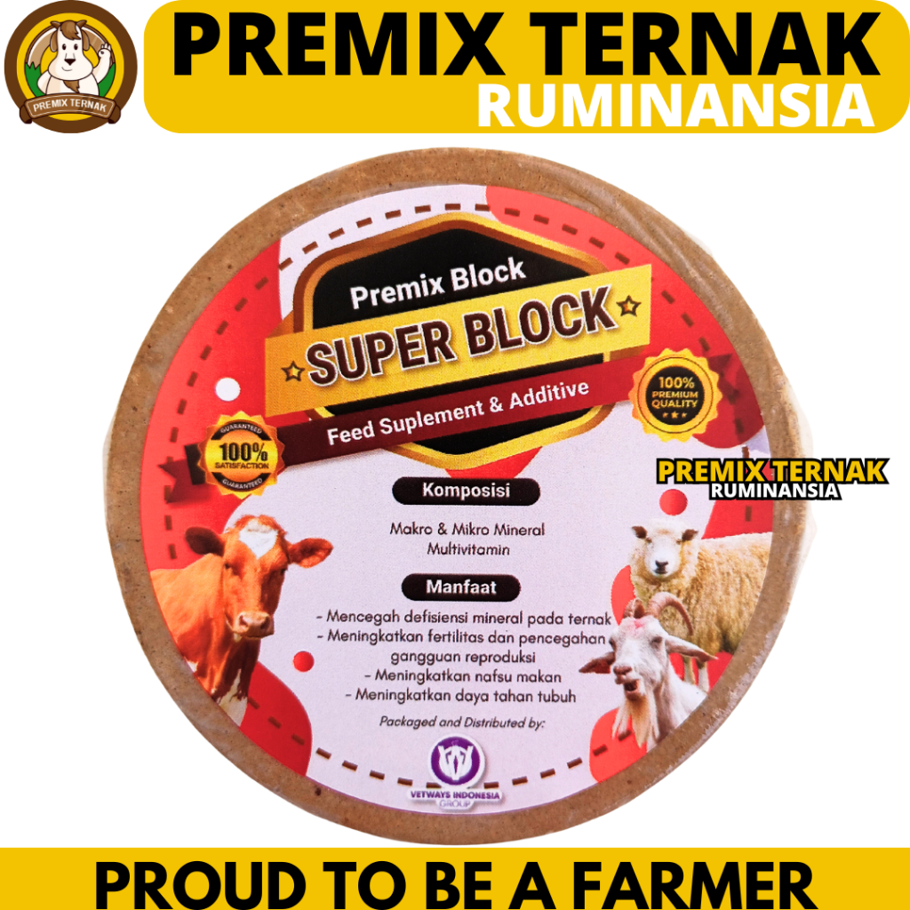 Jual SUPER BLOCK 500 GRAM - Premix Mineral Super Blok Suplemen Ternak ...
