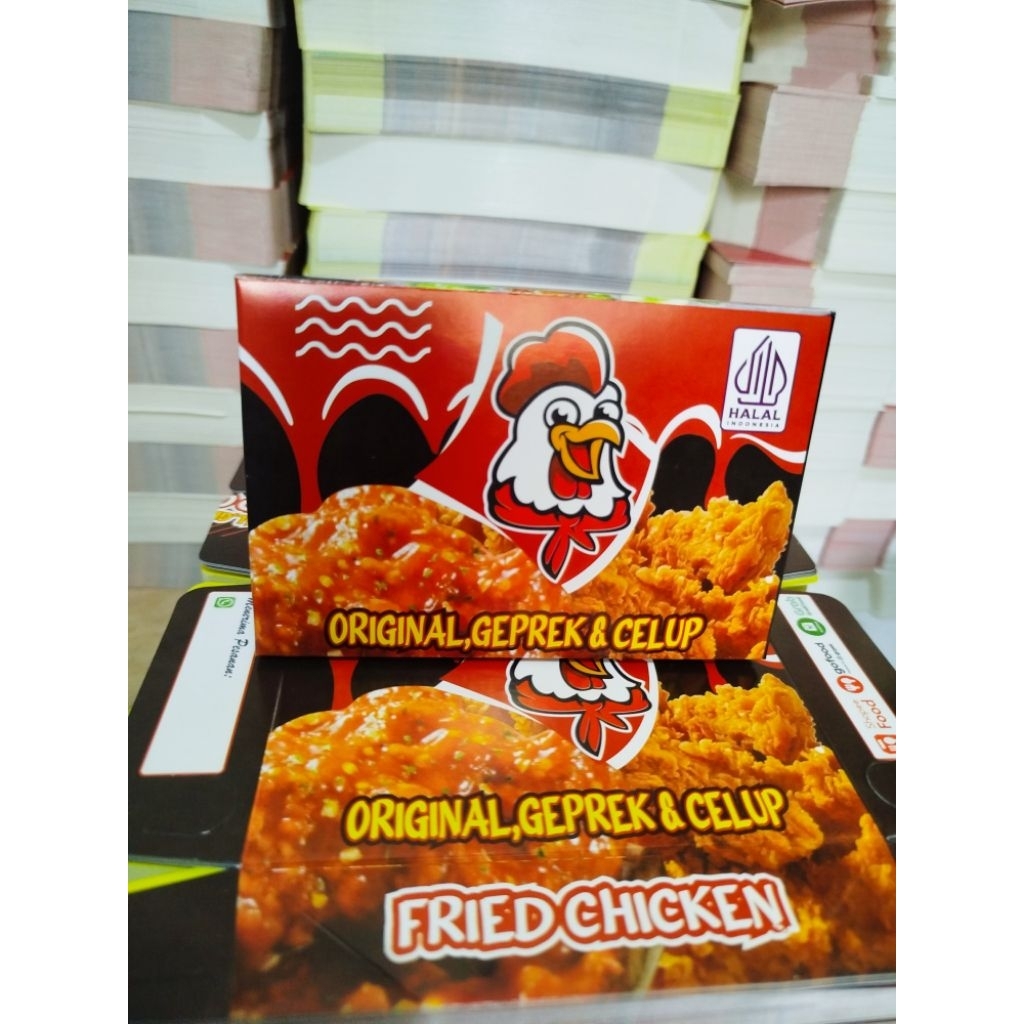 Jual BOX AYAM SIZE S GEPREK CELUP IVORY 100 PCS LAMINASI GLOSSY MUAT ...