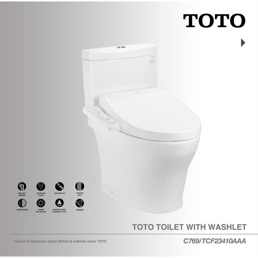 Jual TOTO Closet With Washlet C769CEID | Kloset Duduk | Shopee Indonesia