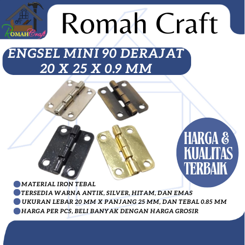 Jual Engsel mini 90 derajat 20x25x0.9 mm PT.E Engsel kecil untuk kotak ...