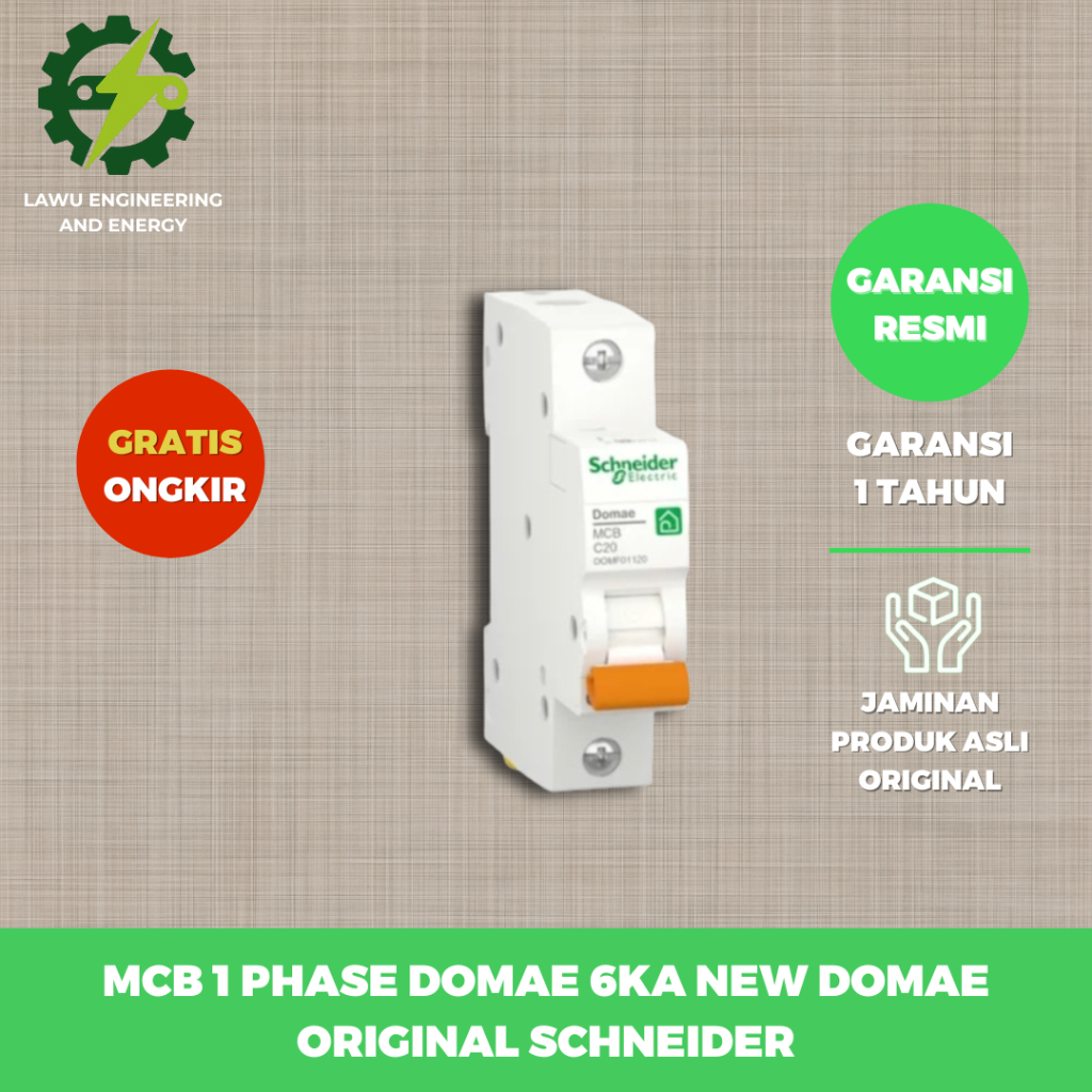 Jual MCB NEW DOMAE 1P 2A 4A 10A 16A 20A 25A 32A 40A 50A 63A 1 PHASE SCHNEIDER 6KA | Shopee Indonesia