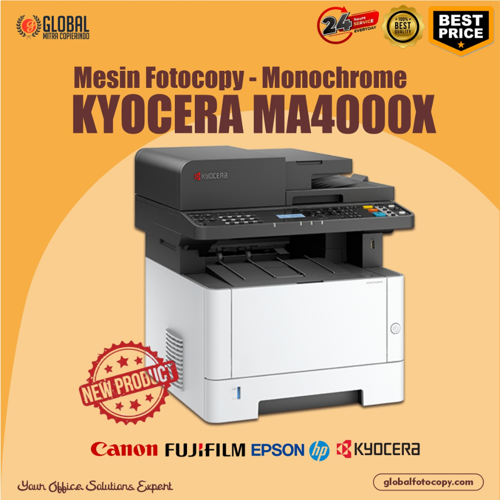 Jual MESIN FOTOCOPY MINI PORTABLE KYOCERA MA4000X | HITAM PUTIH | A4/F4 ...