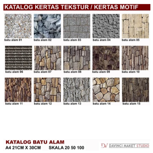 Jual Kertas Tekstur Bahan Batu Alam 01 Maket Diorama - Motif Batu Alam ...