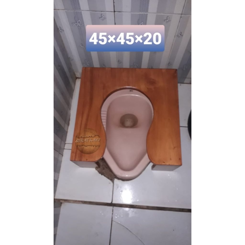 Jual wc duduk wc portable wc lansia kursi bolong wc kayu 45×45×20 ...