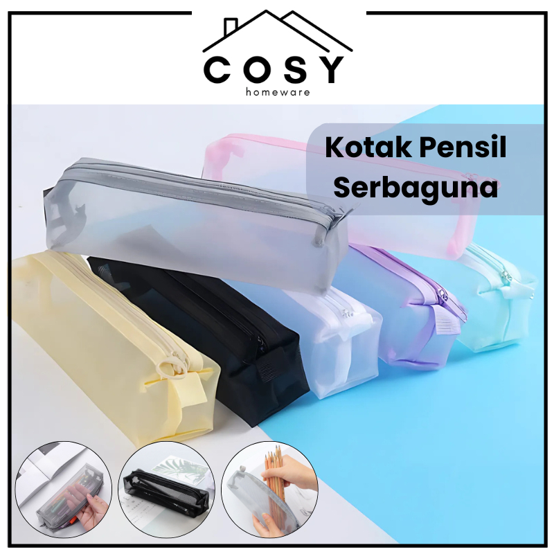 Jual COSY Kotak Pensil Nylon Transparan / Tempat Stationery Jaring ...