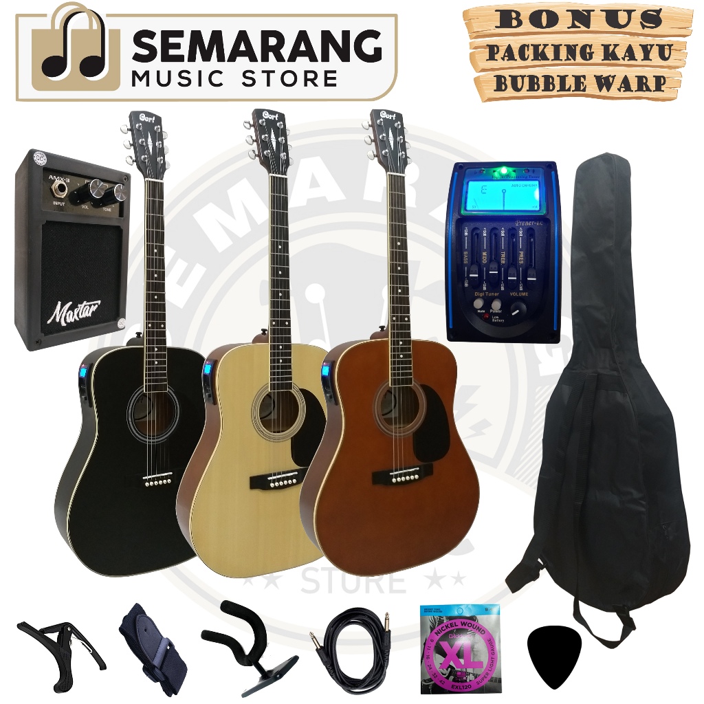 Jual Gitar Akustik Elektrik Cort Custom | Shopee Indonesia