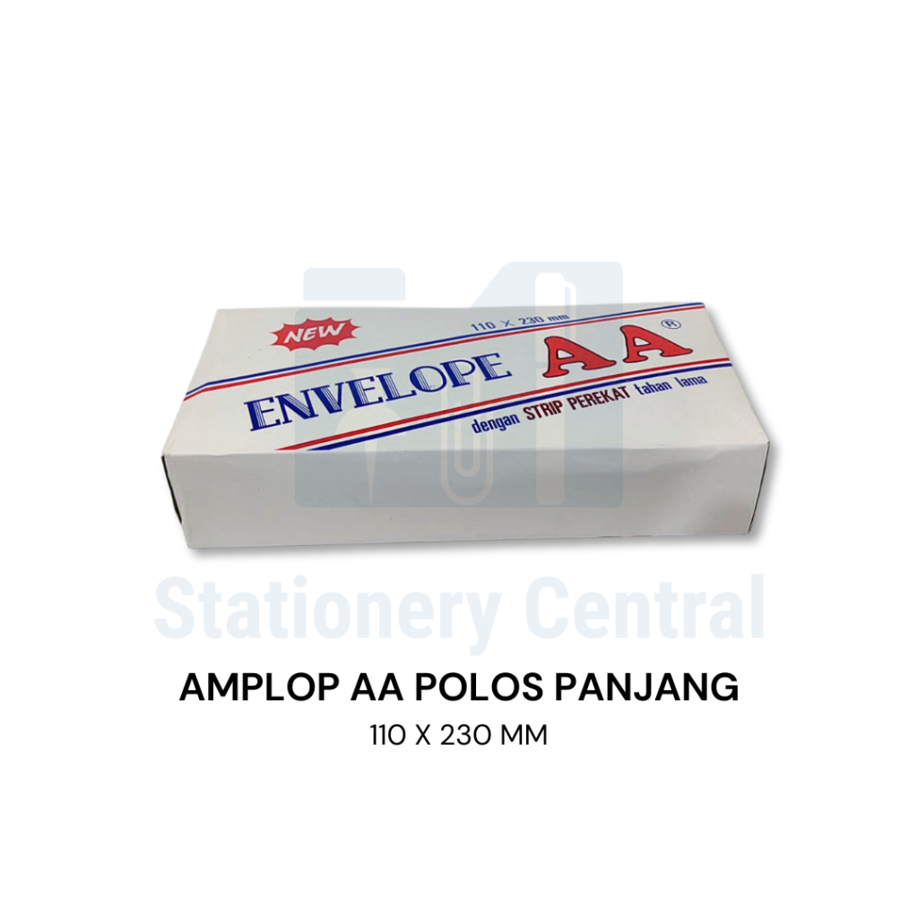 Jual Amplop Putih Polos AA Panjang dengan perekat no 90 110x230 mm isi ...