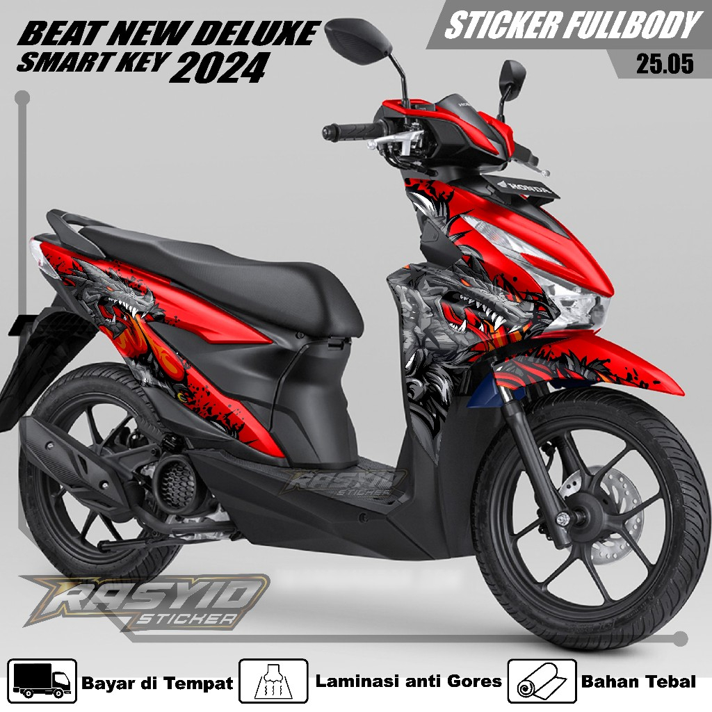 Jual COD Sticker Honda Beat Remot Beat CBS New Deluxe Smart Key Tahun ...