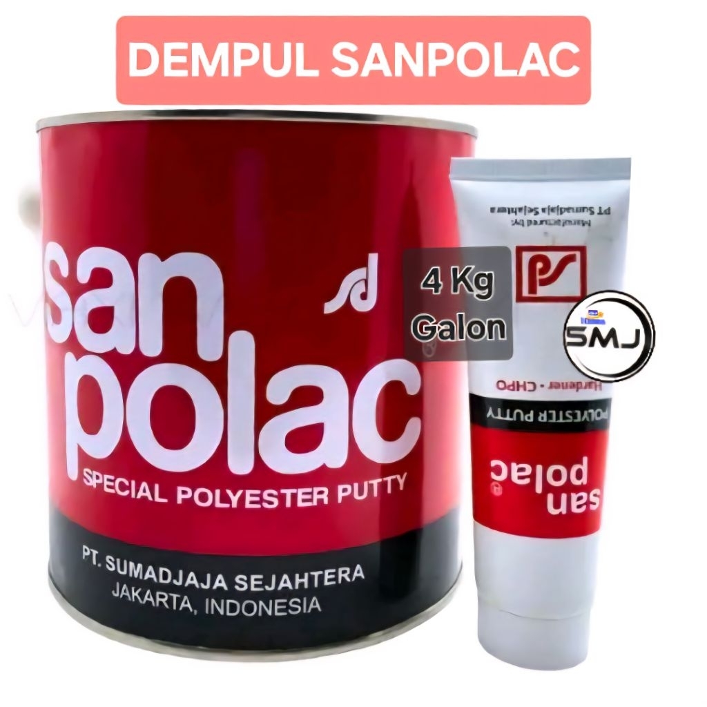 Jual Dempul Sanpolac 4 kg Galon Sanpolac Galon 4kg Dempul Mobil Besi ...