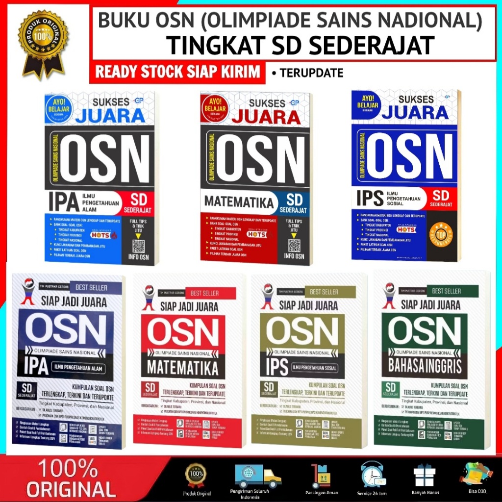 Jual Buku Olimpiade OSN SD | Olimpiade Sains Nasional MATEMATIKA SD IPA ...