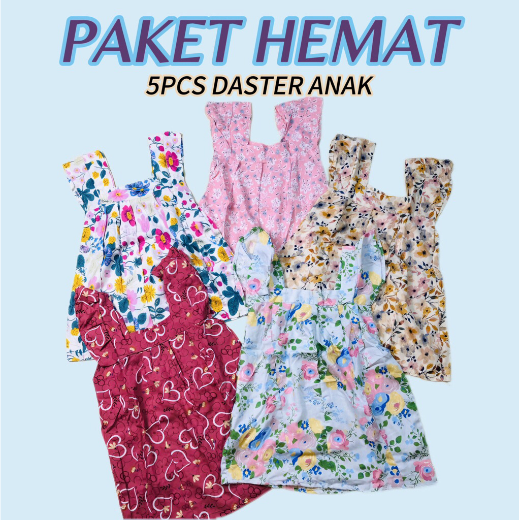 Jual PAKET 5PCS DASTER ANAK PERCA RAYON | Shopee Indonesia
