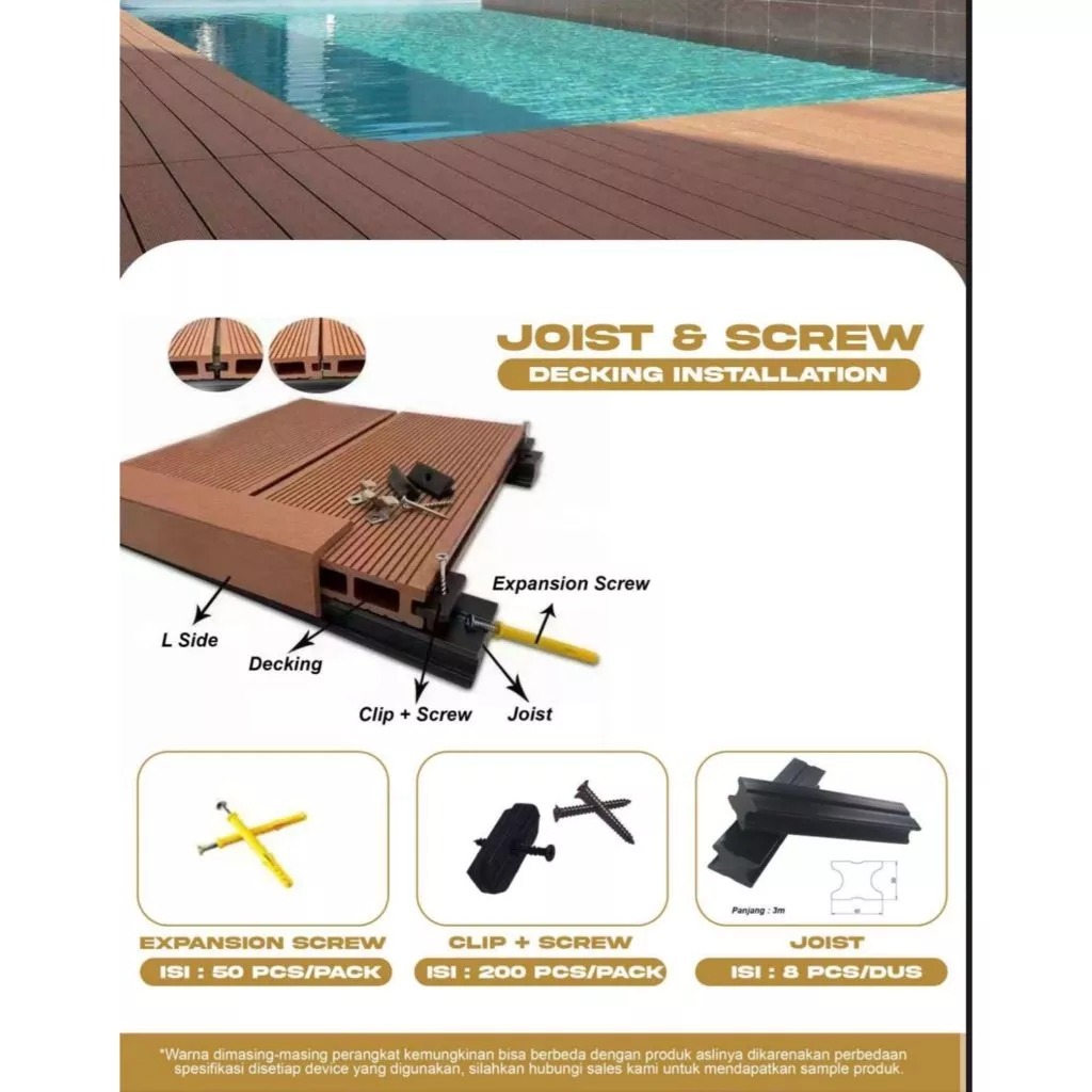 Jual Joist aksesoris wpc decking / ACCESSORIES DECKING INSTALLATION / SIDE COVER DECKING ...