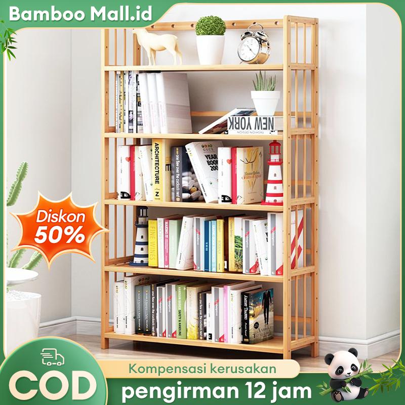 Jual Rak buku/Rak Bambu/Rak buku sederhana/Rak multifungsi/Rak ...