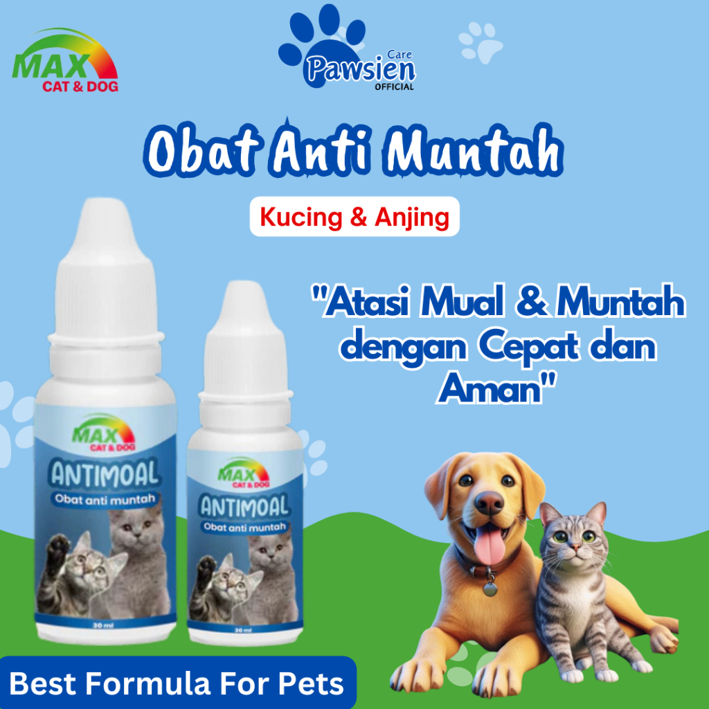 Jual MAX ANTIMOAL 10ml & 30ml | Obat Anti Mual Muntah Kucing Anjing ...