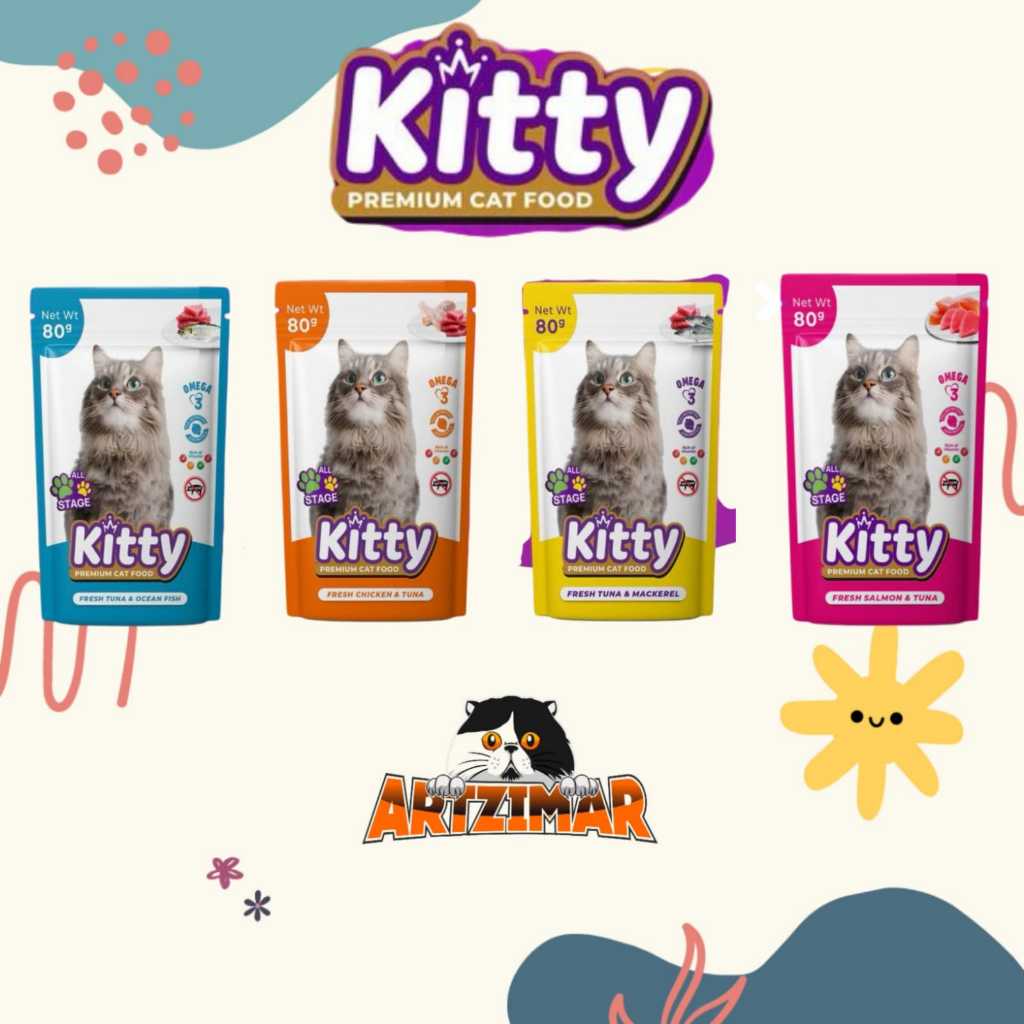 Jual Kitty Cat Pouch 80gr All Varian - Makanan Kucing Basah Kitty Cat ...