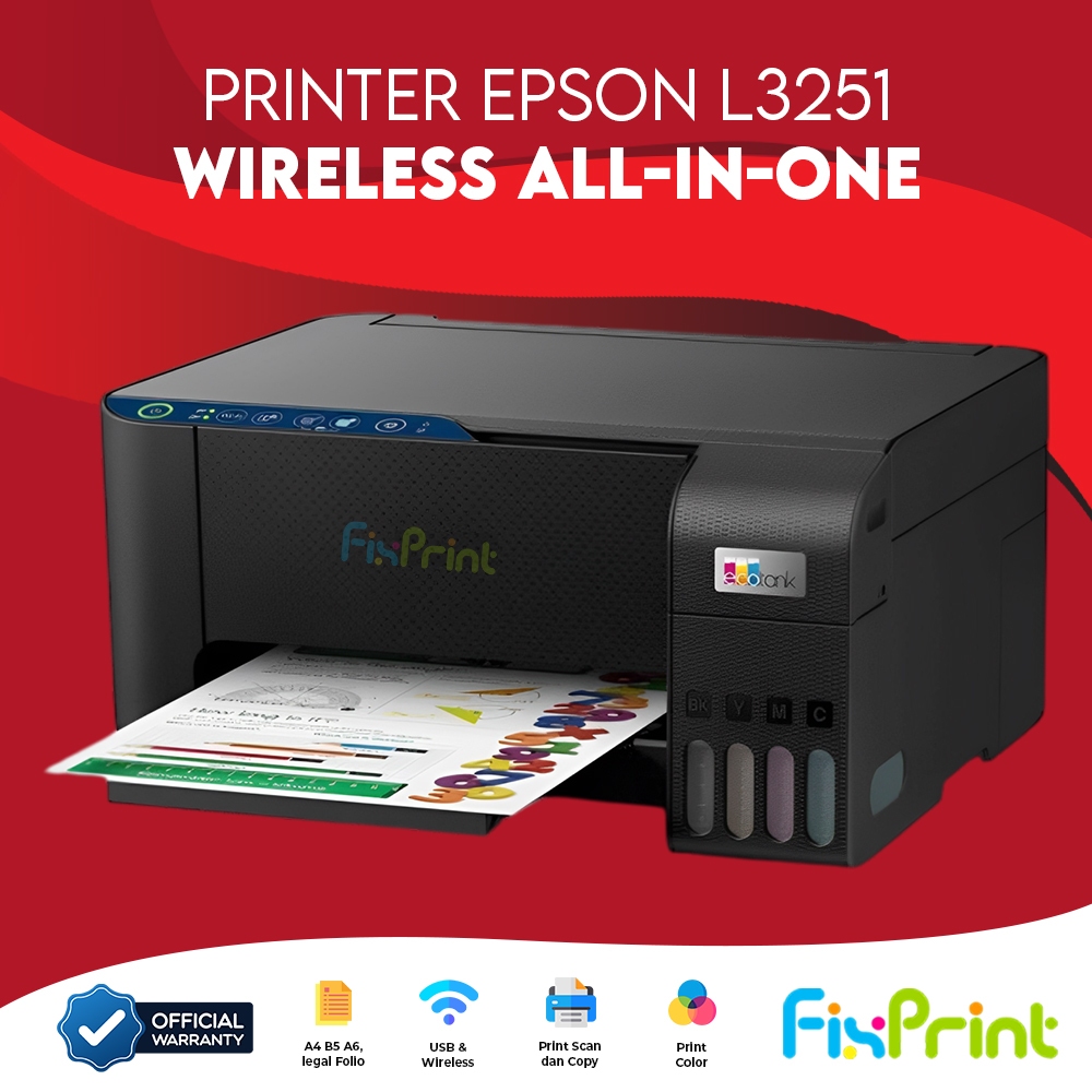 Jual Printer Eco Tank L3250 / L3251 Print Scan Copy AIO A4 EcoTank ...