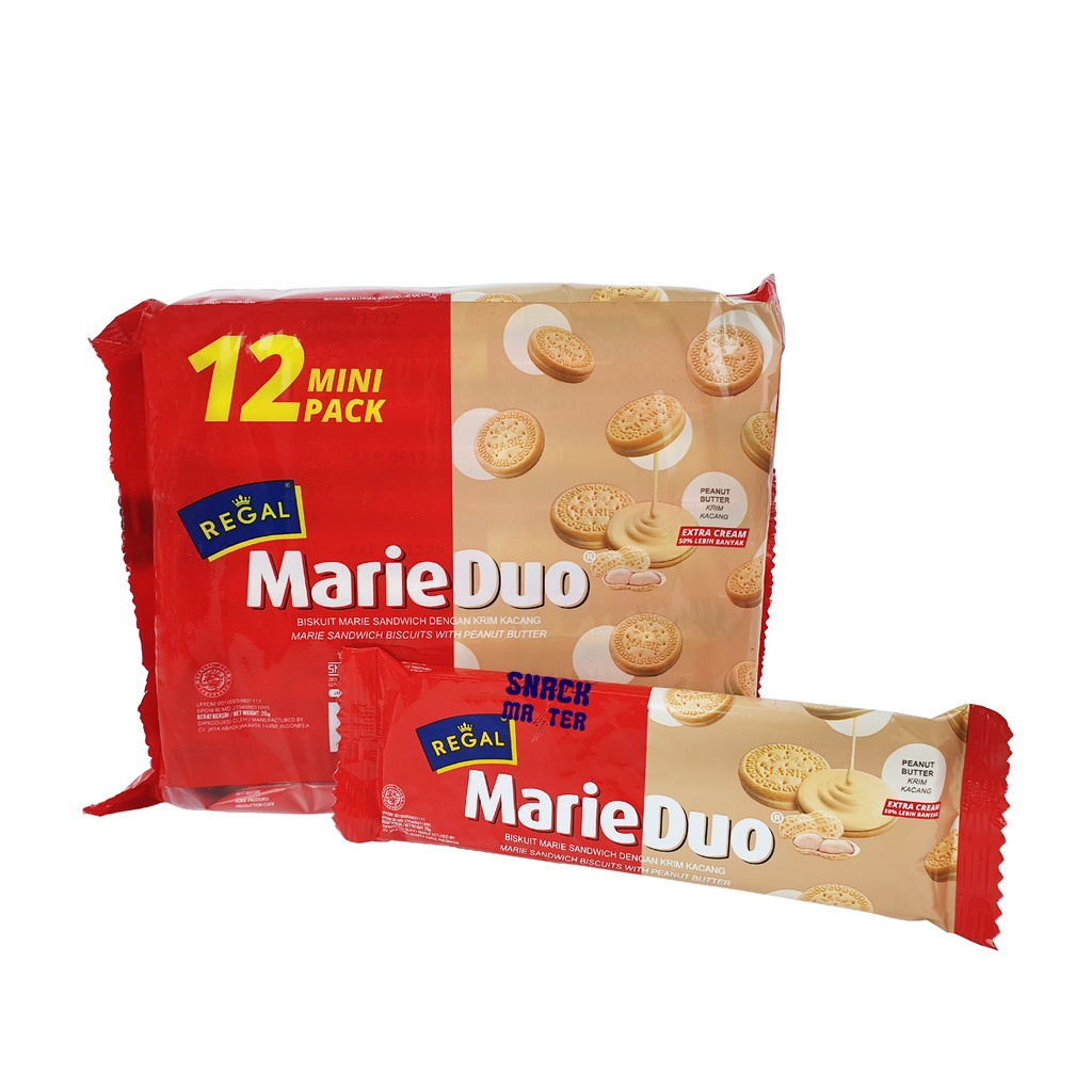 Jual Regal Marie Duo 12 Mini Pack – Biskuit Marie Sandwich Rasa Vanilla ...