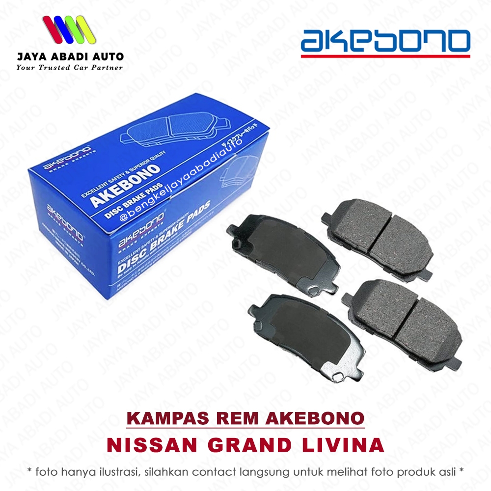 Jual Brake Pad / Kampas Rem AKEBONO - NISSAN LIVINA / GRAND LIVINA L11 12-18 (Depan) | Shopee ...