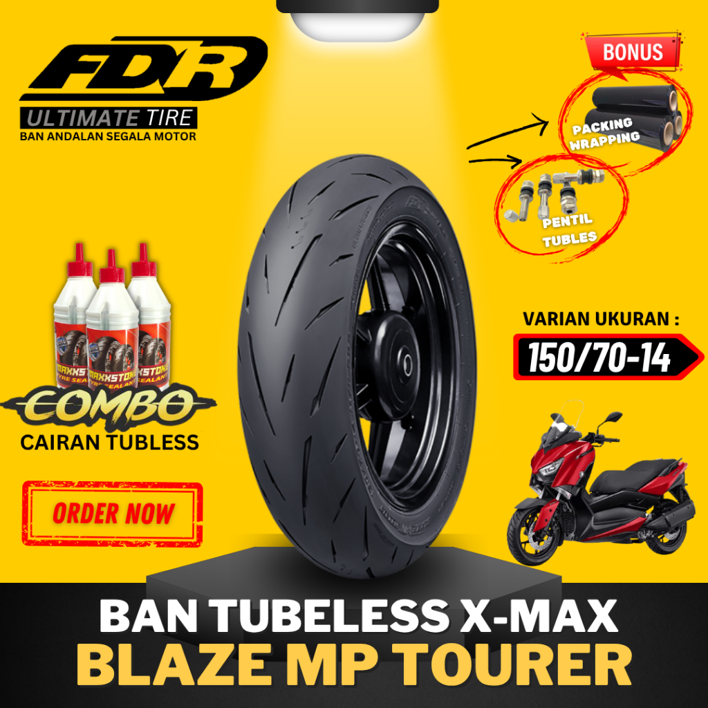Jual [READY COD] BAN FDR TUBELESS BLAZE MP TOURER RING 14 / BAN LUAR ...