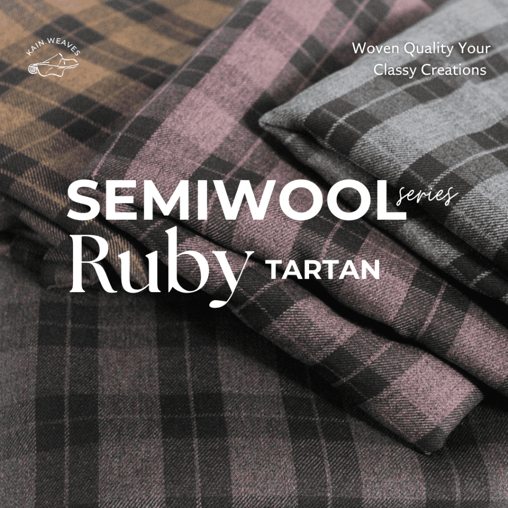 Jual Kain SEMI WOOL x RUBY MOTIF 0.5 Meter/Bahan Celana Rok, Blazer ...