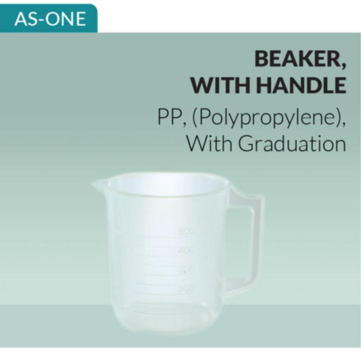 Jual ASONE | BEAKER PLASTIK 2000ml With Handle. PP. with graduation | Shopee Indonesia