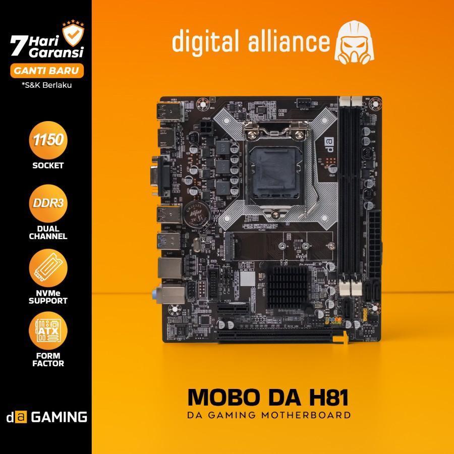 Jual DIGITAL ALLIANCE H81 MATX DDR3 NVME MOBO MAINBOARD INTEL LGA 1150 ...