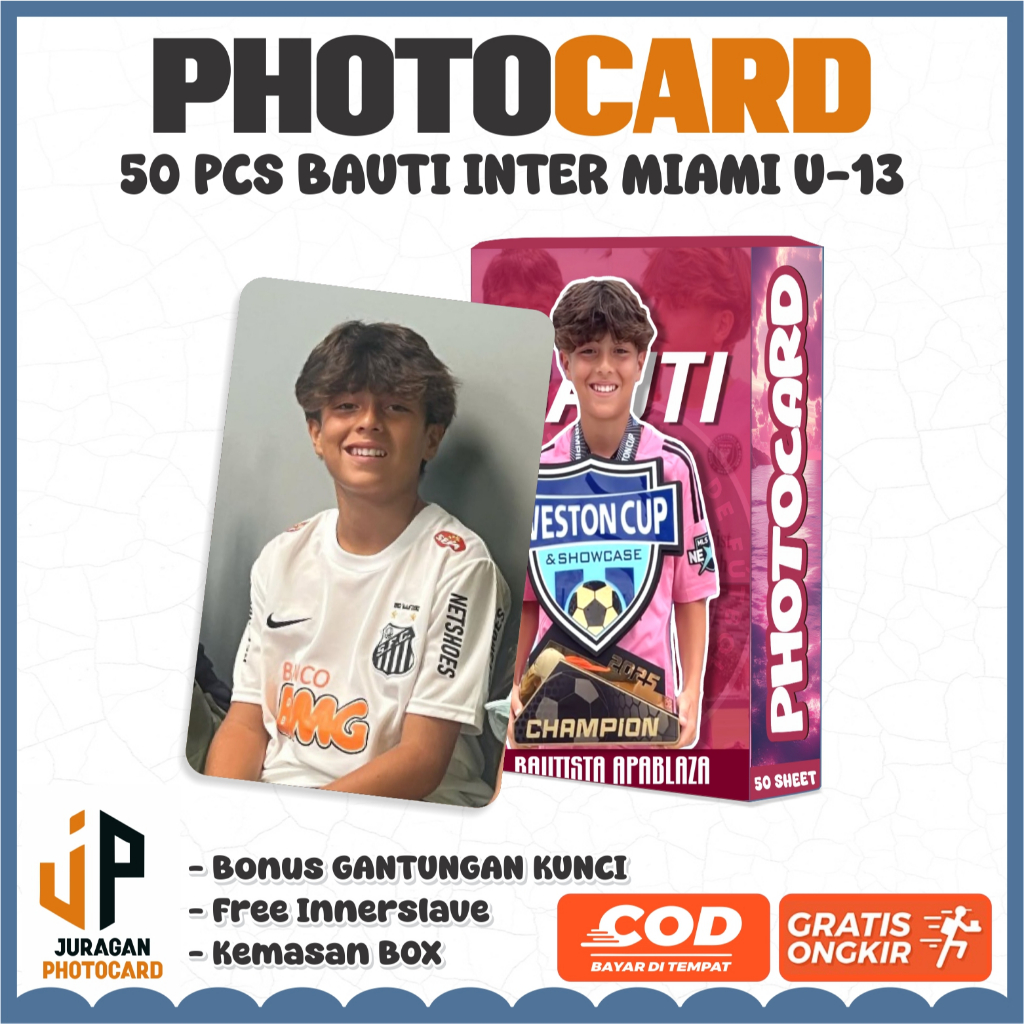 Jual photocard bauti intermiami u13 bonus gantungan kunci - juragan ...